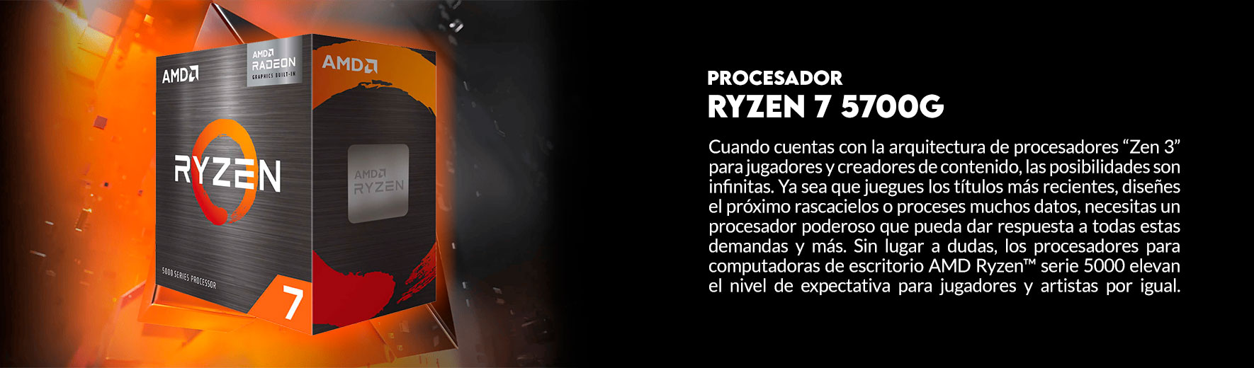 COMPUTADORA GAMER LICH KING R7-5700G 16GB 500GB 23.8 FHD